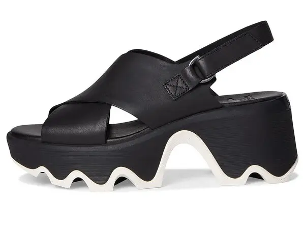 Sorel Kinetic Aura Slingback Platform Sandals - Black