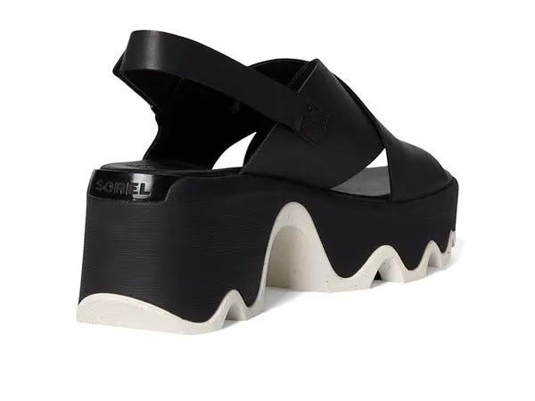 Sorel Kinetic Aura Slingback Platform Sandals - Black