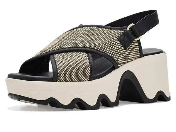 Sorel Kinetic Aura Slingback Textile Dress Sandals - Black