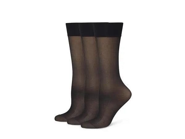 Wolford Satin Touch Knee Highs 3-pack - Black