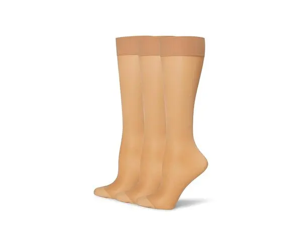 Wolford Satin Touch Knee Highs 3-pack - Tan