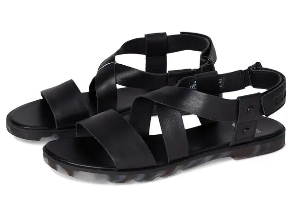 Sorel Ella Iii Crisscross Sandals - Black