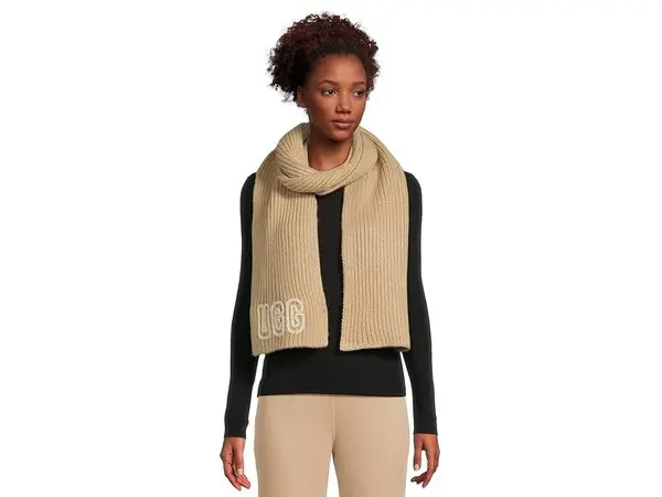 UGG Crafted Chunky Rib Scarf Findings Deco - Beige
