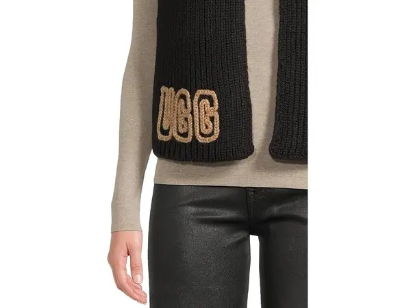 UGG Crafted Chunky Rib Scarf Findings - Black