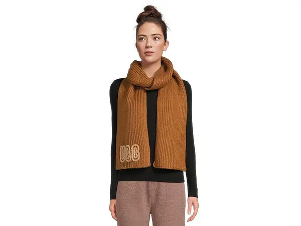 UGG Crafted Chunky Rib Scarf Findings Deco - Red