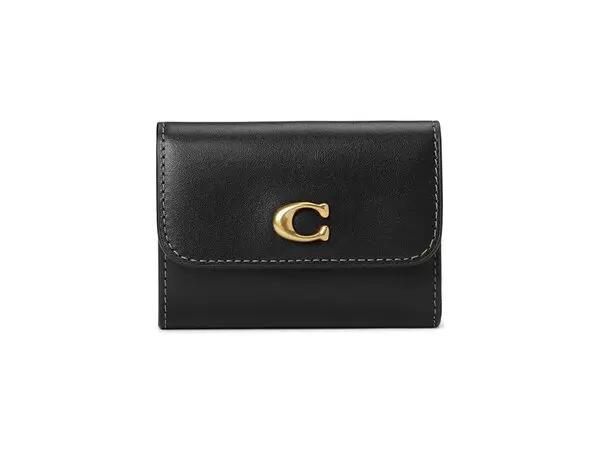 COACH Essential Card Holder Wallet Wallet Handbags Leather/polyester - Black