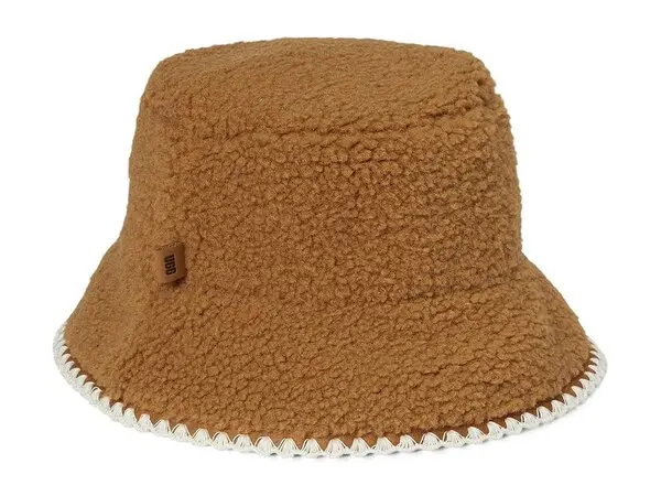 UGG Fluff Scalloped Hat - Brown