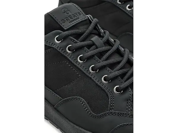 Greats Ravine Lace-up Suede And Mesh Sneakers - Black