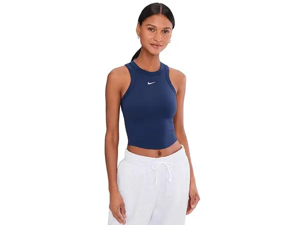 Nike Dri-fit Cropped Tank Top - Navy
