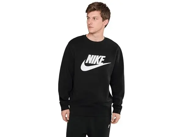 Nike Club Brushed Fleece Crewneck Sweatshirt - Black