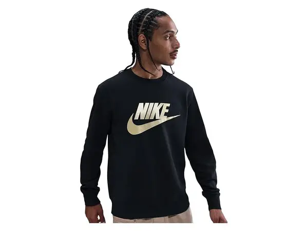 Nike Club Brushed Fleece Crew - Black
