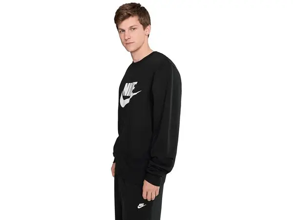Nike Club Brushed Fleece Crewneck Sweatshirt - Black
