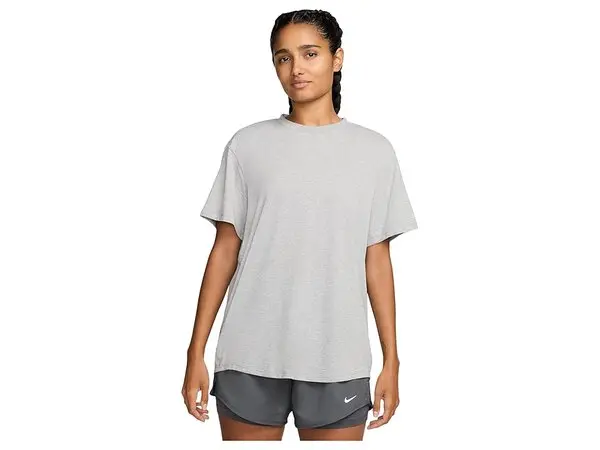 Nike Relaxed Dri-fit Short-sleeve Top - Gray