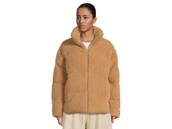 UGG Fluff Puffer Jacket With Stand Collar
