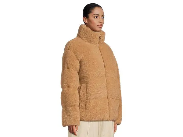 UGG Fluff Puffer Jacket With Stand Collar
