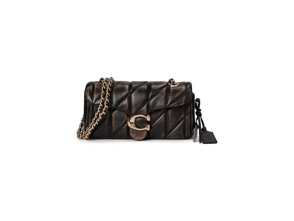 COACH Tabby Shoulder Bag 20 In Loved Leather With Quilting - Black