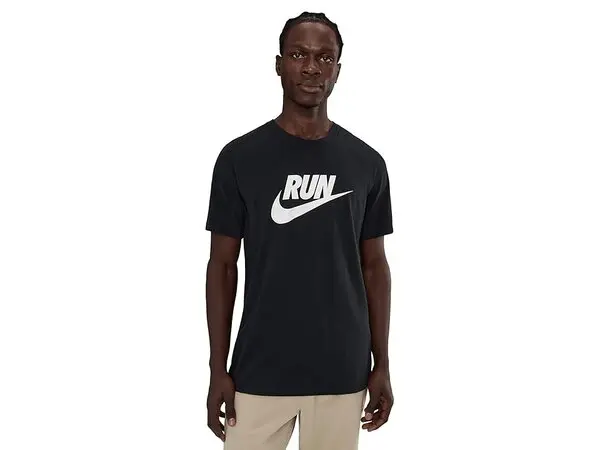 Nike Dri-fit Run Swoosh T-shirt - Black