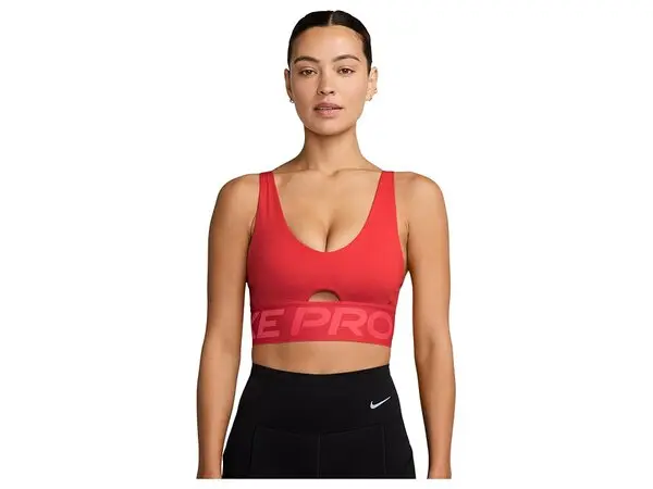 Nike Pro Indy Plunge Medium Support Bra Bra /white/white - Red