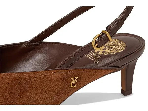 Vince Camuto Kylien Slingback Kitten Heel Pumps - Brown