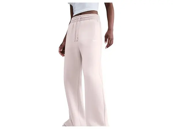Nike Phoenix Fleece High-waisted Wide-leg Pants - Bone