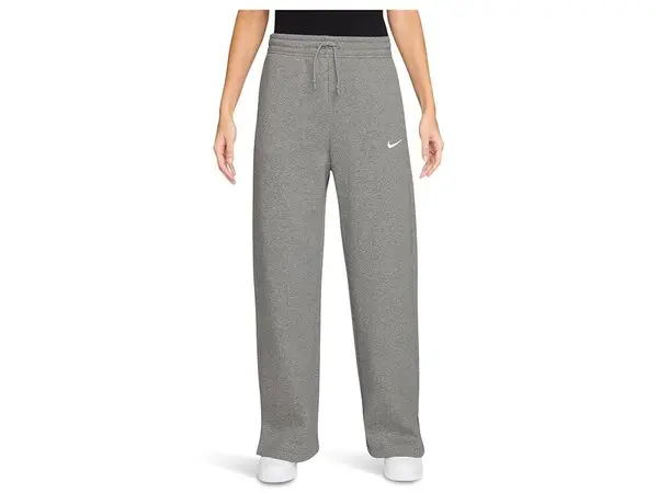 Nike Phoenix Fleece High-waisted Wide-leg Pants - Gray