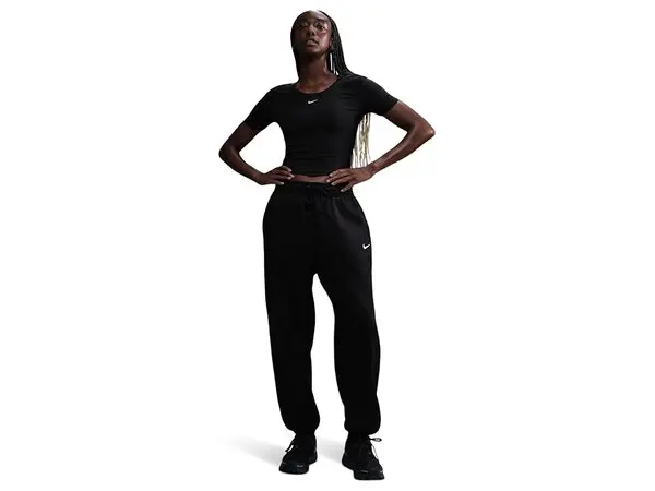 Nike Phoenix Fleece High-waisted Oversized Sweatpants - Black/sail