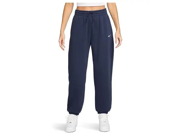 Nike Phoenix Fleece High-waisted Oversized Sweatpants - Navy