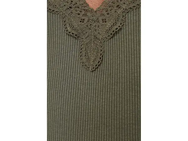 Madewell Lace Trim V-neck Tank - Navy