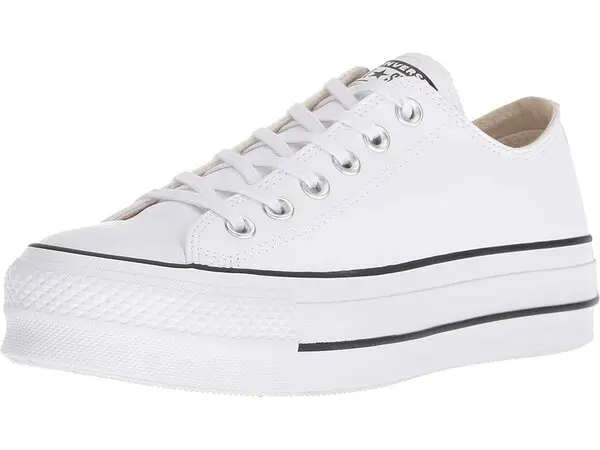 CONVERSE Chuck Taylor All Star Low Top Platform Leather Sneakers - Gray