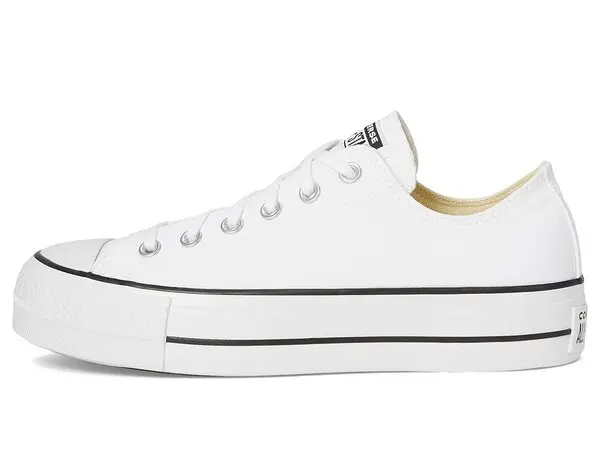 CONVERSE Chuck Taylor All Star Low Top Platform Leather Sneakers - Gray