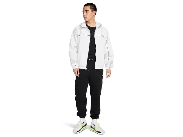 Nike Club Fleece Cargo Pants Workout Dark Grey Heather/light Smoke Grey/white - Black