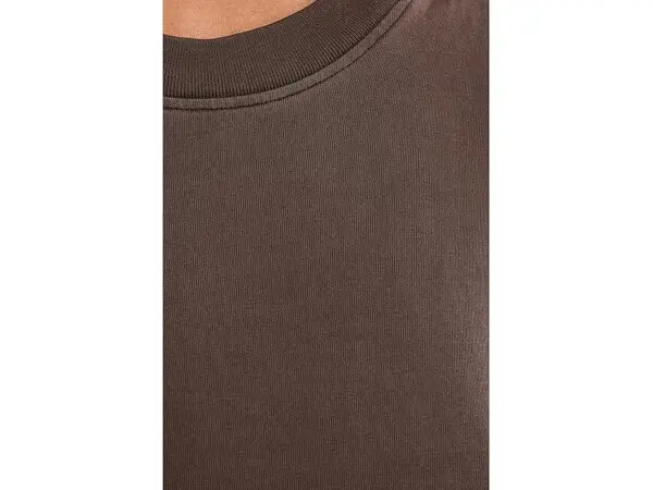 Madewell Boxy Crop T-shirt In Cotton Jersey - Brown