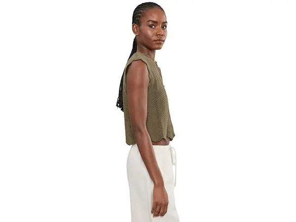 Madewell Kim Wavy Stitch Button Shell Vest