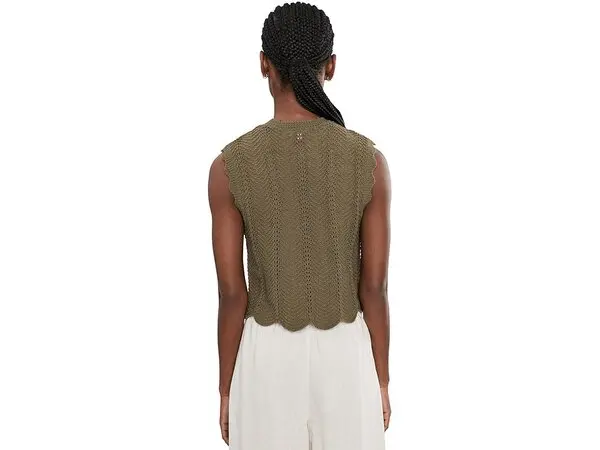 Madewell Kim Wavy Stitch Button Shell Vest