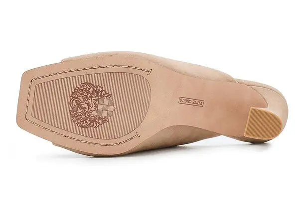 Vince Camuto Galeni Peep Toe High Heel Mules - Beige