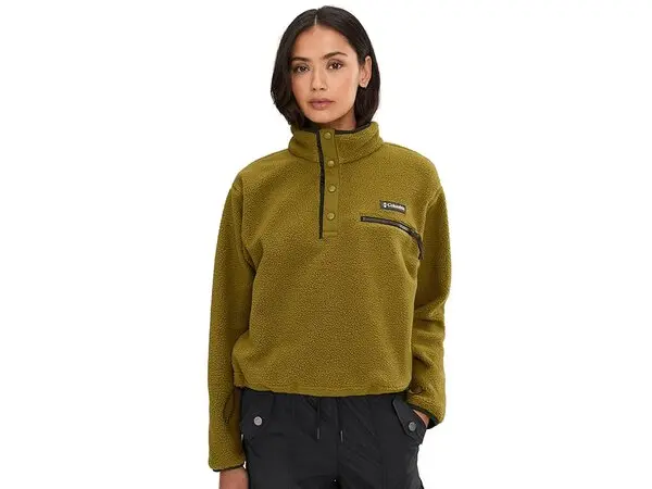 Columbia Cropped 1/2 Snap Fleece - Green