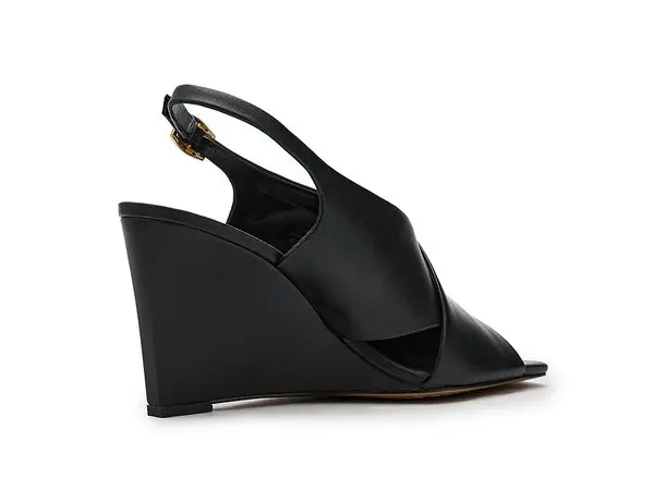 Vince Camuto Ameira Criss-cross Wedge Sandals - Black