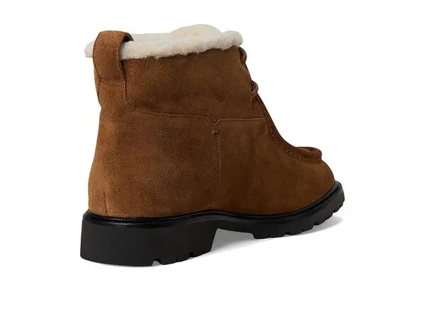 Vince Sierra Lace-up Suede Boots With Shearling Lining