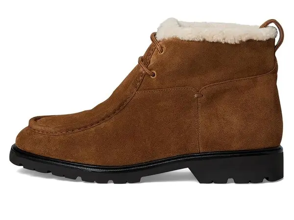 Vince Sierra Lace-up Suede Boots With Shearling Lining
