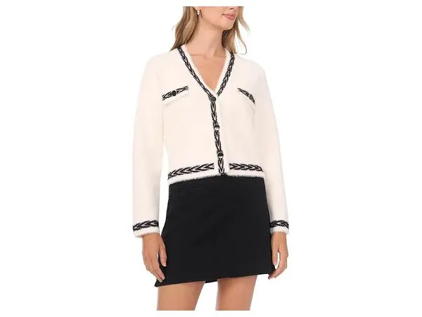 Vince Camuto Trimmed V-neck Cardigan