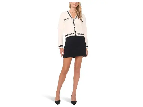 Vince Camuto Trimmed V-neck Cardigan