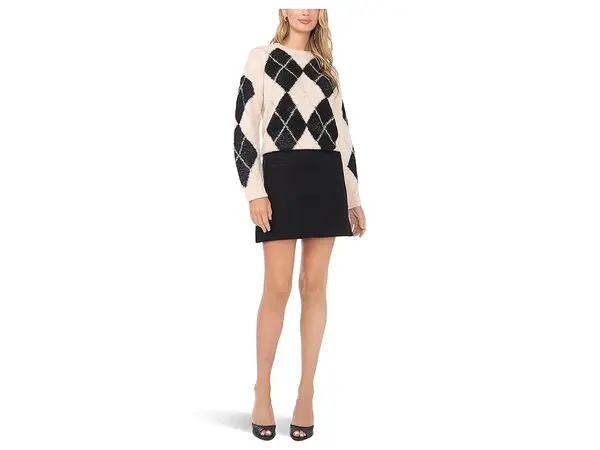 Vince Camuto Argyle Crew Neck Sweater