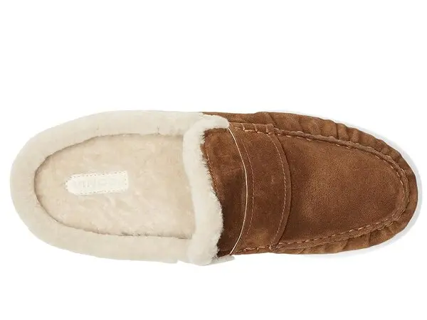Vince Berkley Shearling Mule Clogs - Tan