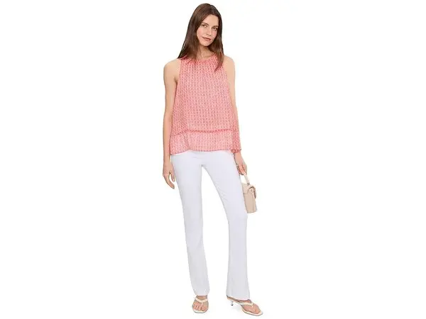 Vince Camuto Halter Neck Shell With Peplum Hem