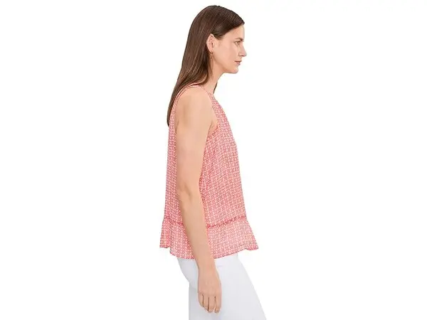 Vince Camuto Halter Neck Shell With Peplum Hem