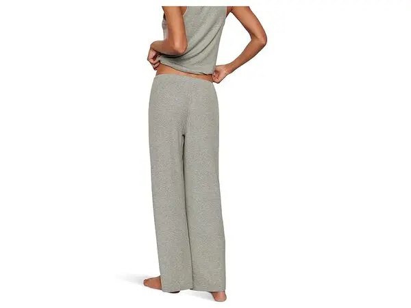 Eberjey Dream Rib Wide Leg Pajama Pants - Gray