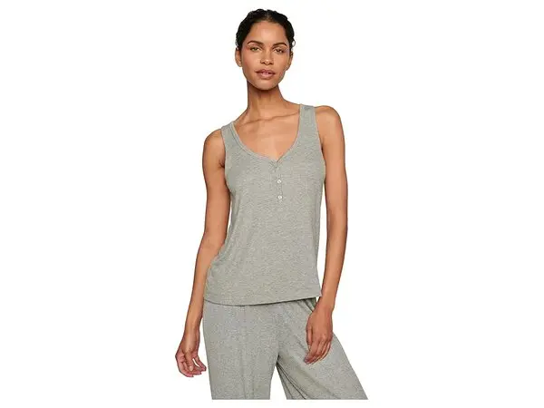 Eberjey Dream Rib V-neck Tank Pajama - Gray