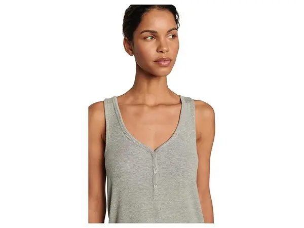 Eberjey Dream Rib V-neck Tank Pajama - Gray