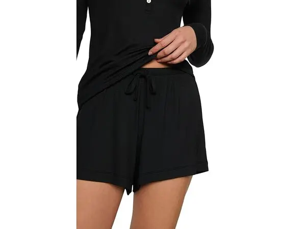Eberjey Dream Rib Relaxed Shorts Pajama - Black