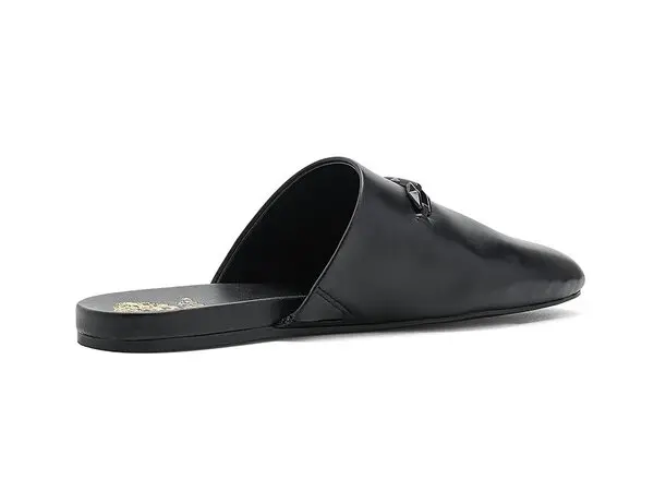 Vince Camuto Macassie Flat Mule Shoes With Horsebit Detail - Black